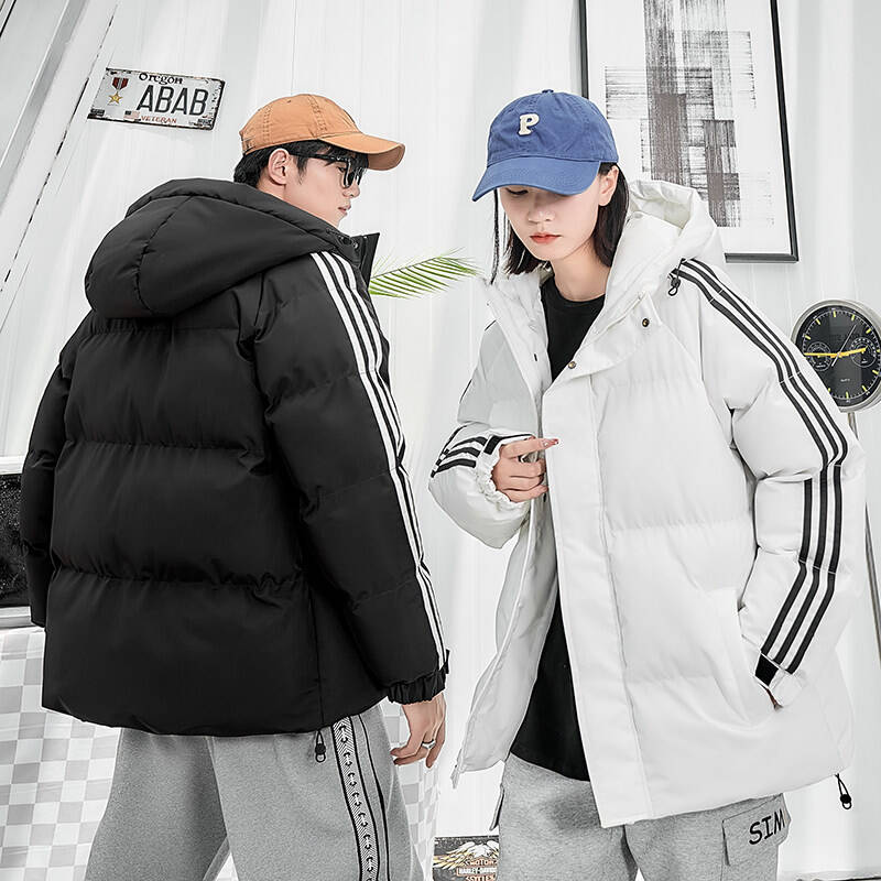 79.9亓 三条杠加厚羽绒棉情侣棉服 穿着舒适保暖，好搭也好看 - 线报酷